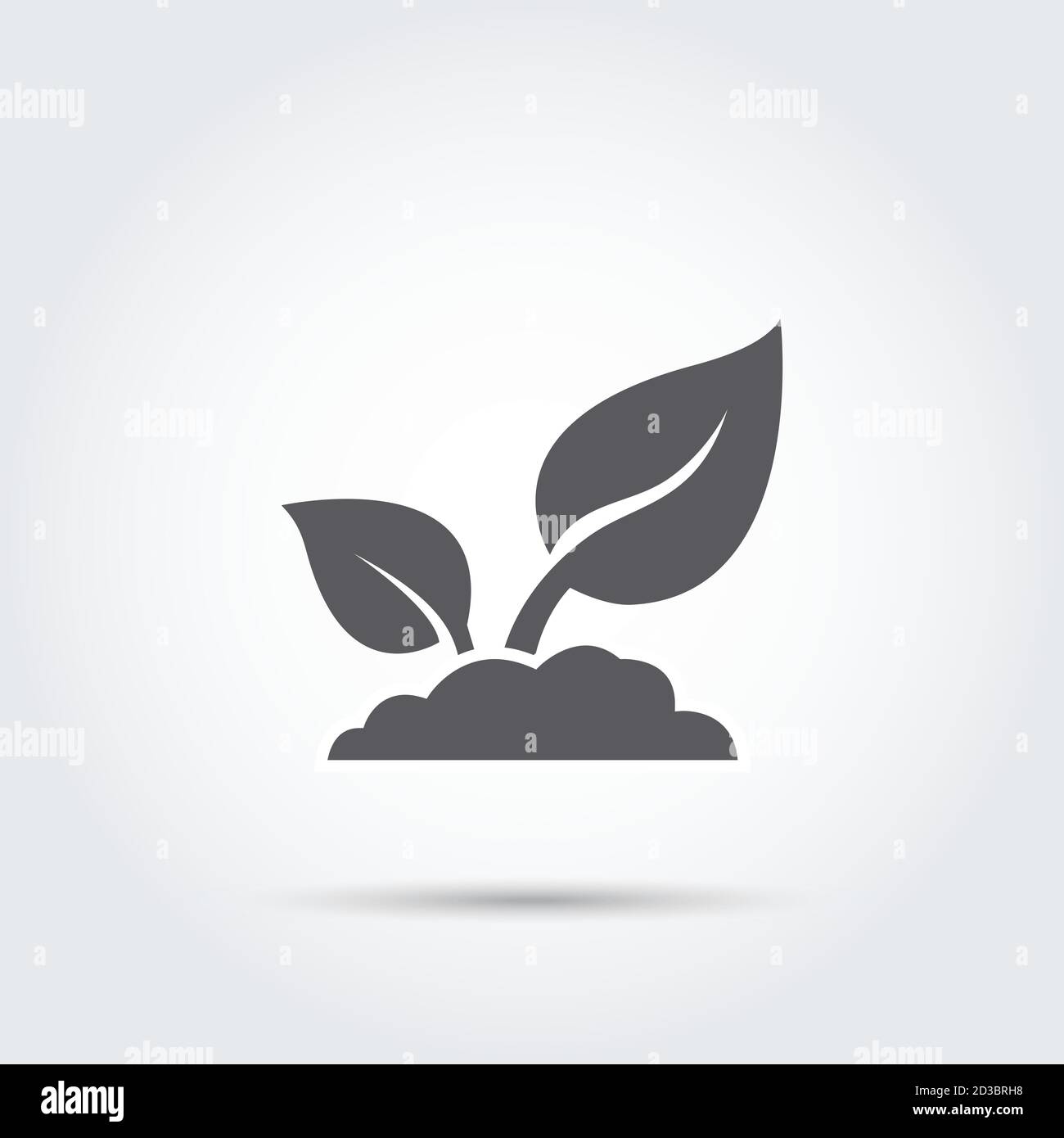 Seedling, process, seed, icon, silhouette. Vector illustration Stock ...
