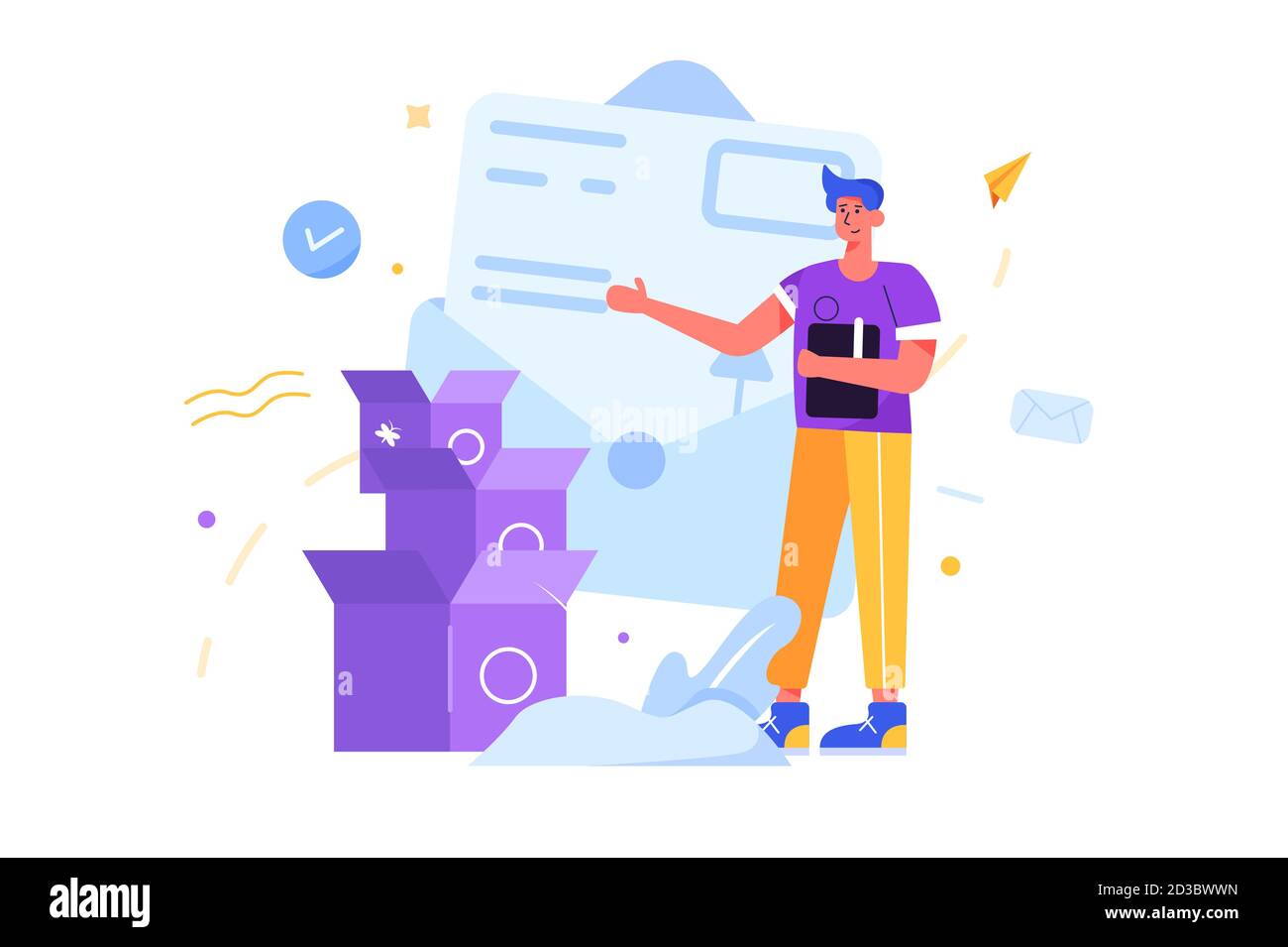 Receive parcels Stock Vector Images - Alamy