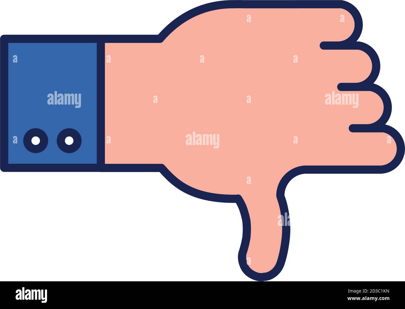 dislike hand line and fill style icon design of People arm finger ...