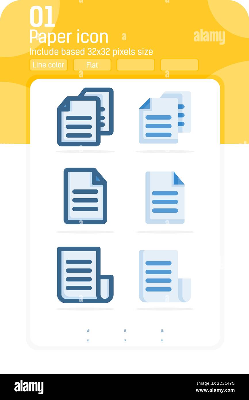 paper icon vector on isolated on background. Document icon with two ...
