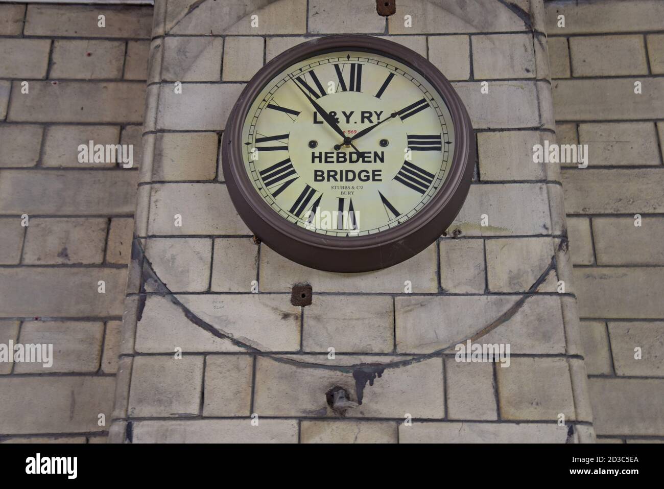 The vintage L&Y Rly, Lancashire and Yorkshire Railway, clock at Hebden ...