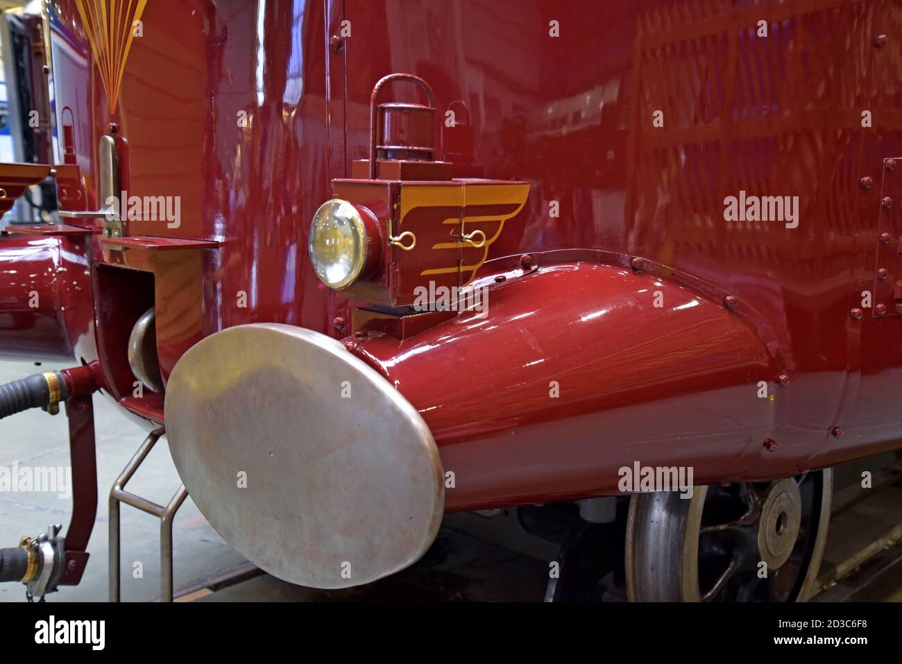 Front buffer of streamlined LMS Railway steam locomotive 'Duchess of ...