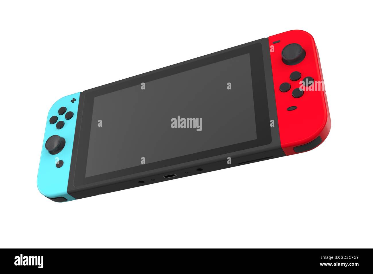 Realistic video game controllers attached to touch screen isolated on ...