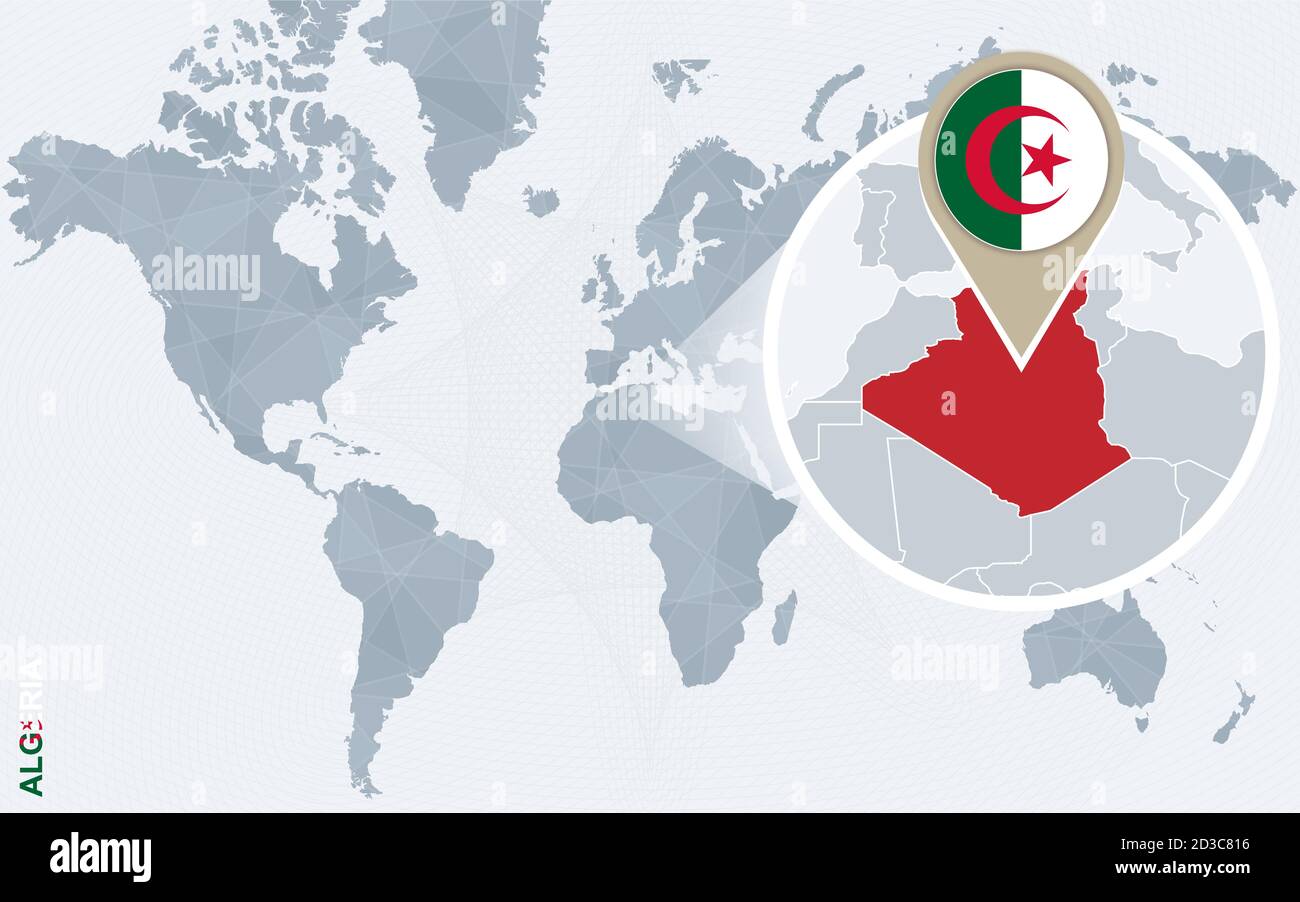 algeria on world map