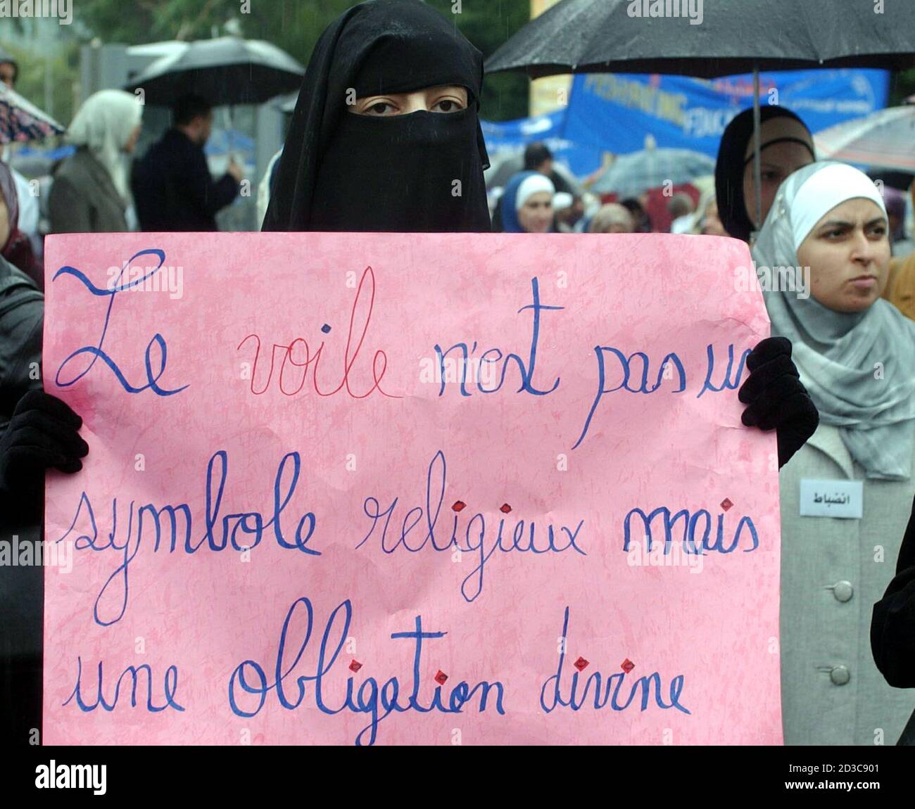 Hijab france protest hi-res stock photography and images - Alamy