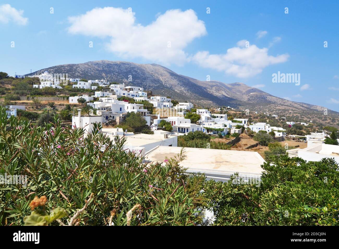 scenery of Apollonia village Sinfos island Cyclades Greece Stock Photo ...