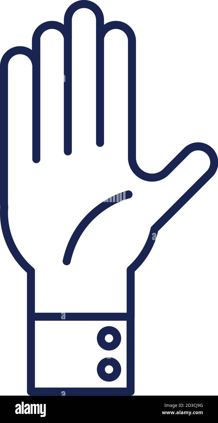hand up line style icon design of People arm finger person learn ...
