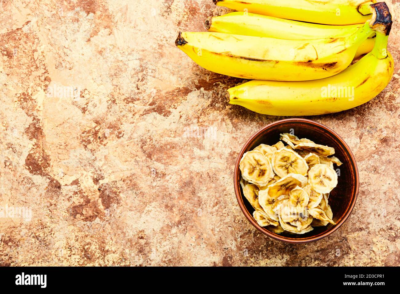 Dried sliced banana fruit snack hi-res stock photography and images - Alamy