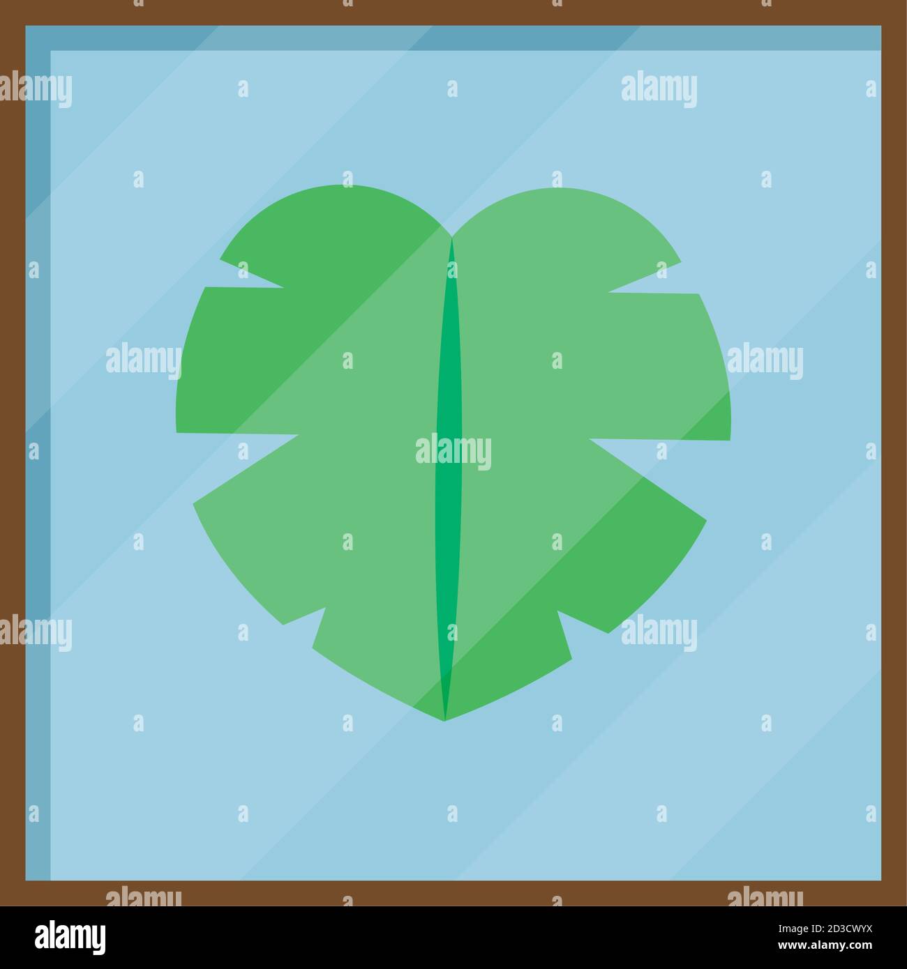 home leaf frame design, room and decoration theme Vector illustration ...