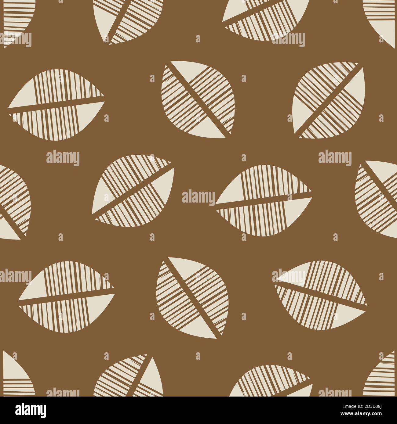 Vector abstract mono print style stylized foliage seamless pattern ...