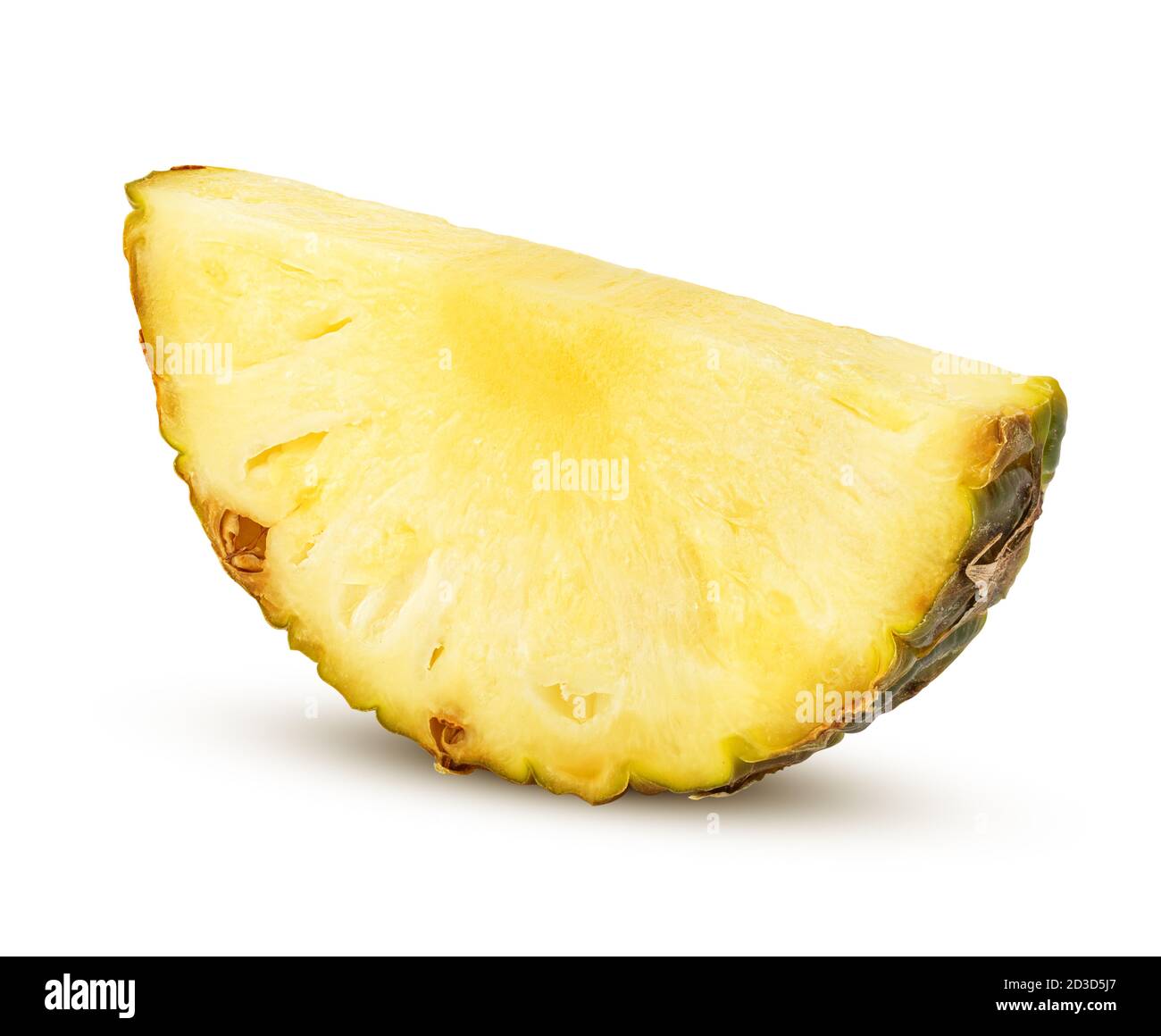 pineapple slice isolated on white background, clipping path, full depth ...