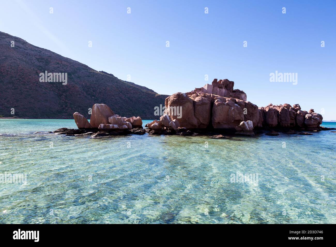 Small rocky isle in the Sea of Cortes Stock Photo - Alamy