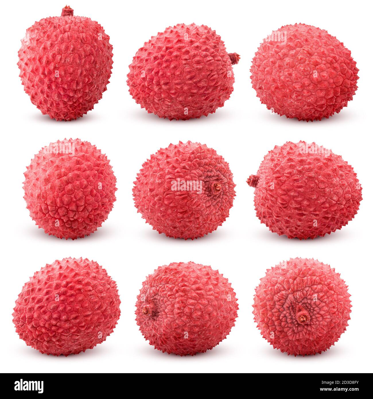lychee, clipping path, isolated on white background, full depth of ...