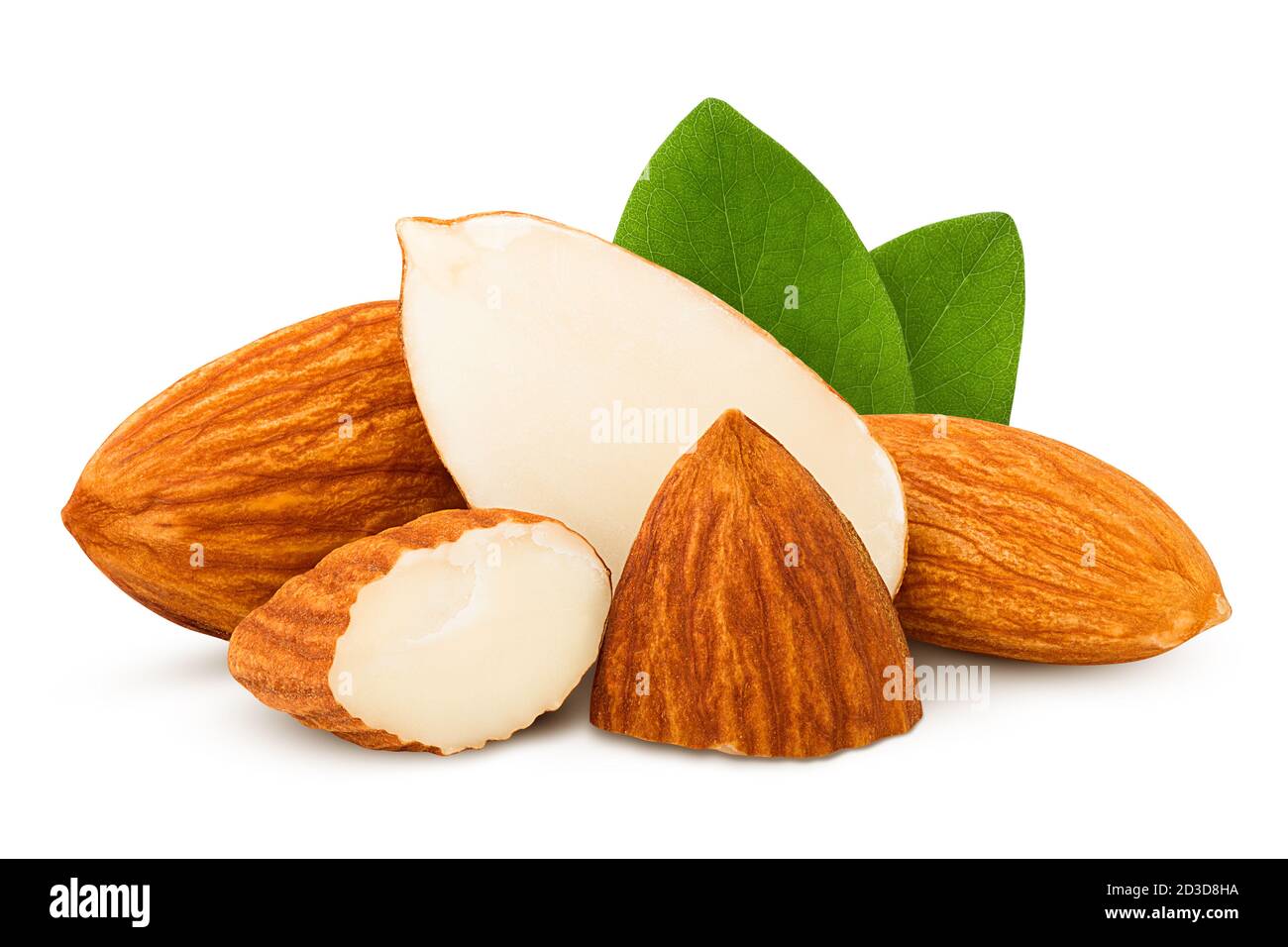 almond isolated on white background, clipping path, full depth of field ...