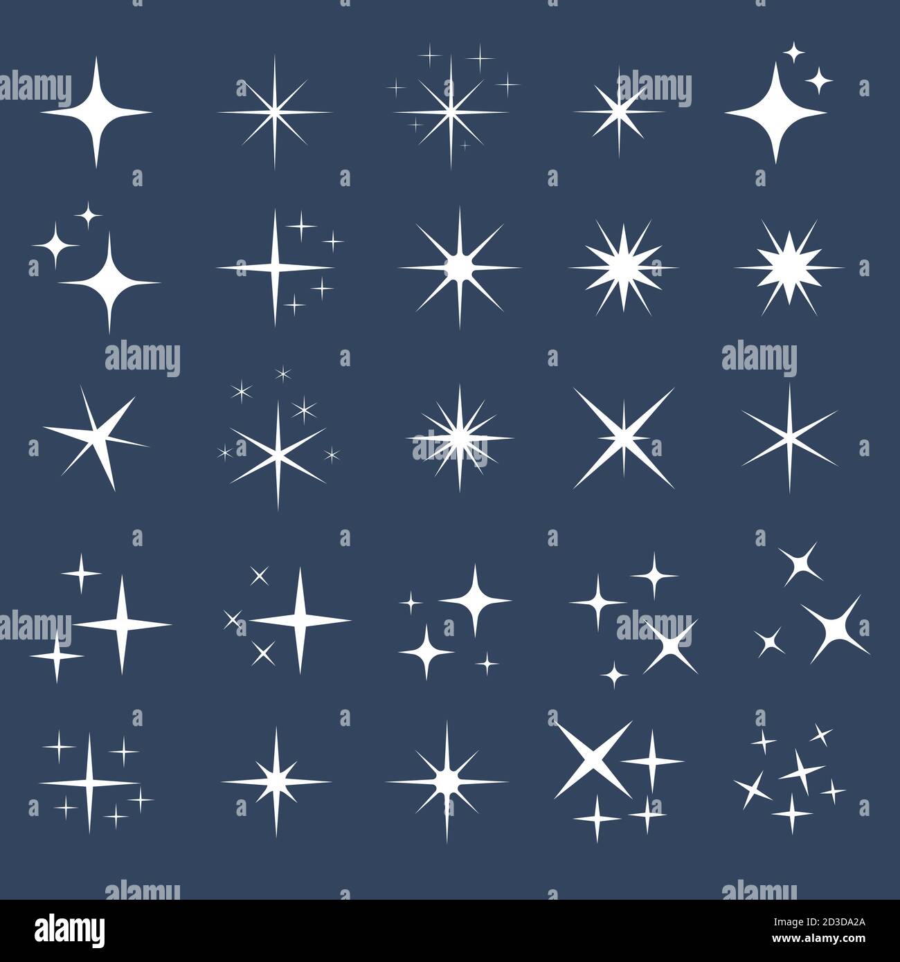 Set of shine icons, Clean star icons. Star icons. Twinkling stars. Sparkles, shining burst ...