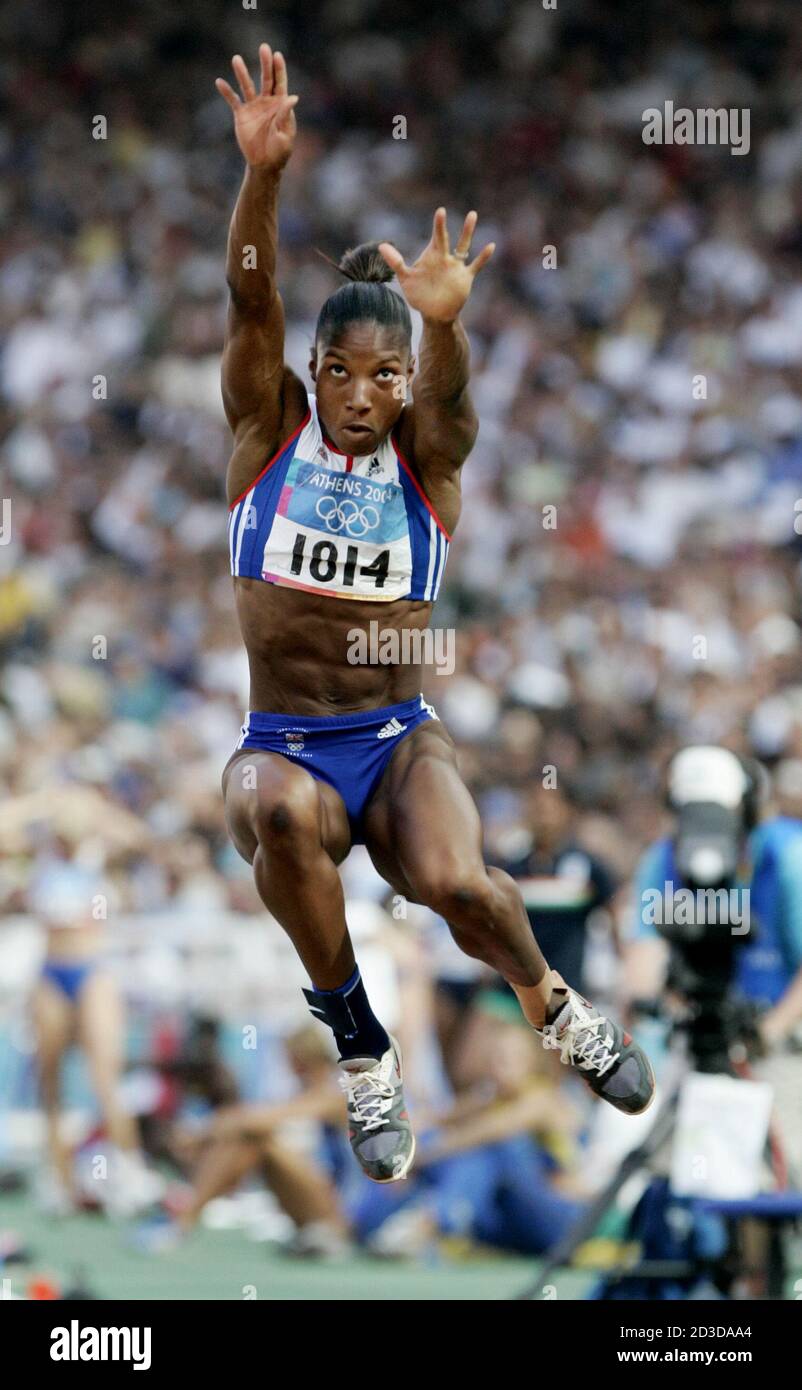 Britains denise lewis competes hi-res stock photography and images - Alamy
