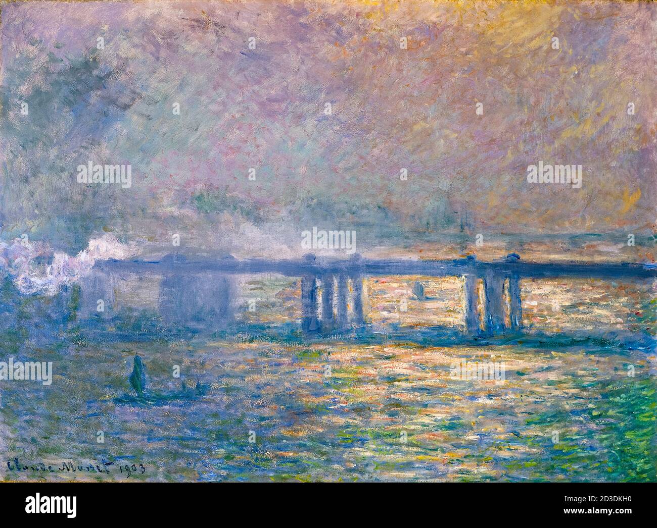 Painting claude monet charing cross bridge hi-res stock photography and ...