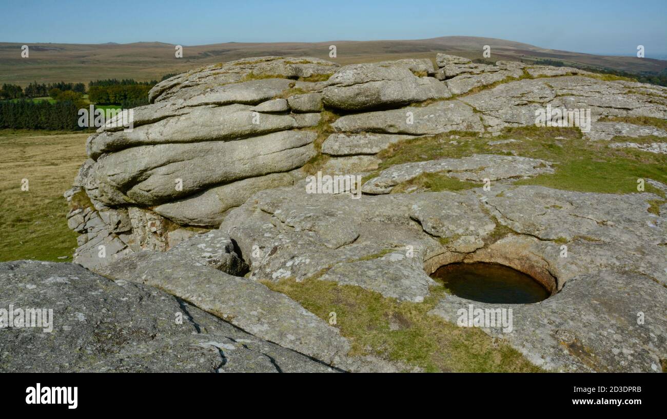 Rock basin naturally formed over thousands of years hi-res stock ...