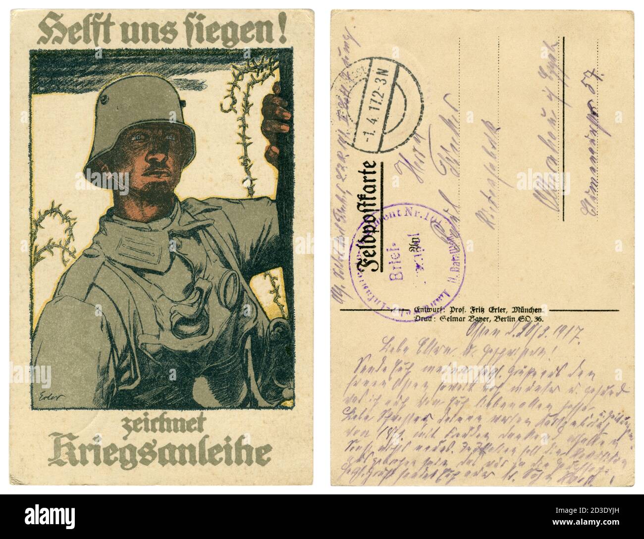 Ww1 vintage 1917 world Cut Out Stock Images & Pictures - Alamy
