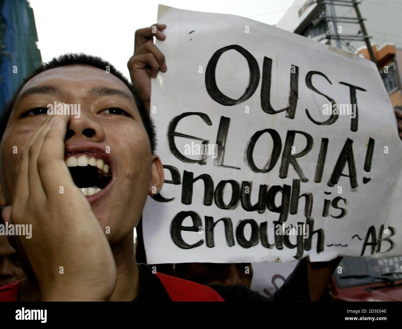 Filipino shouts slogans during rally hi-res stock photography and ...