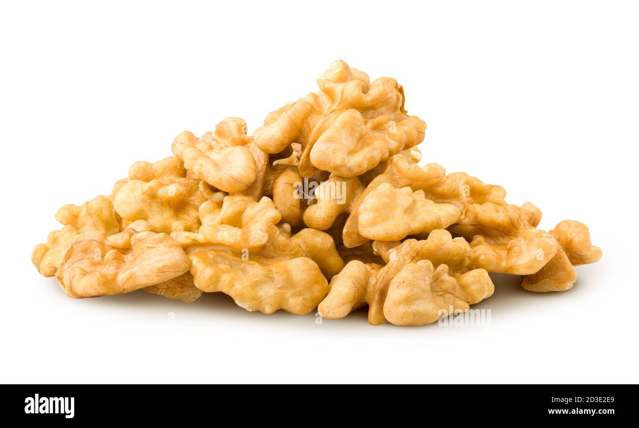 walnut, nut, isolated on white background, clipping path, full depth of ...