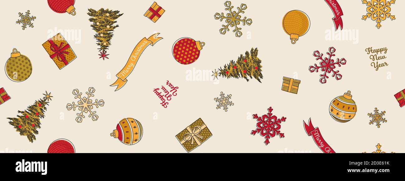 Christmas baubles in boxes Stock Vector Images - Alamy