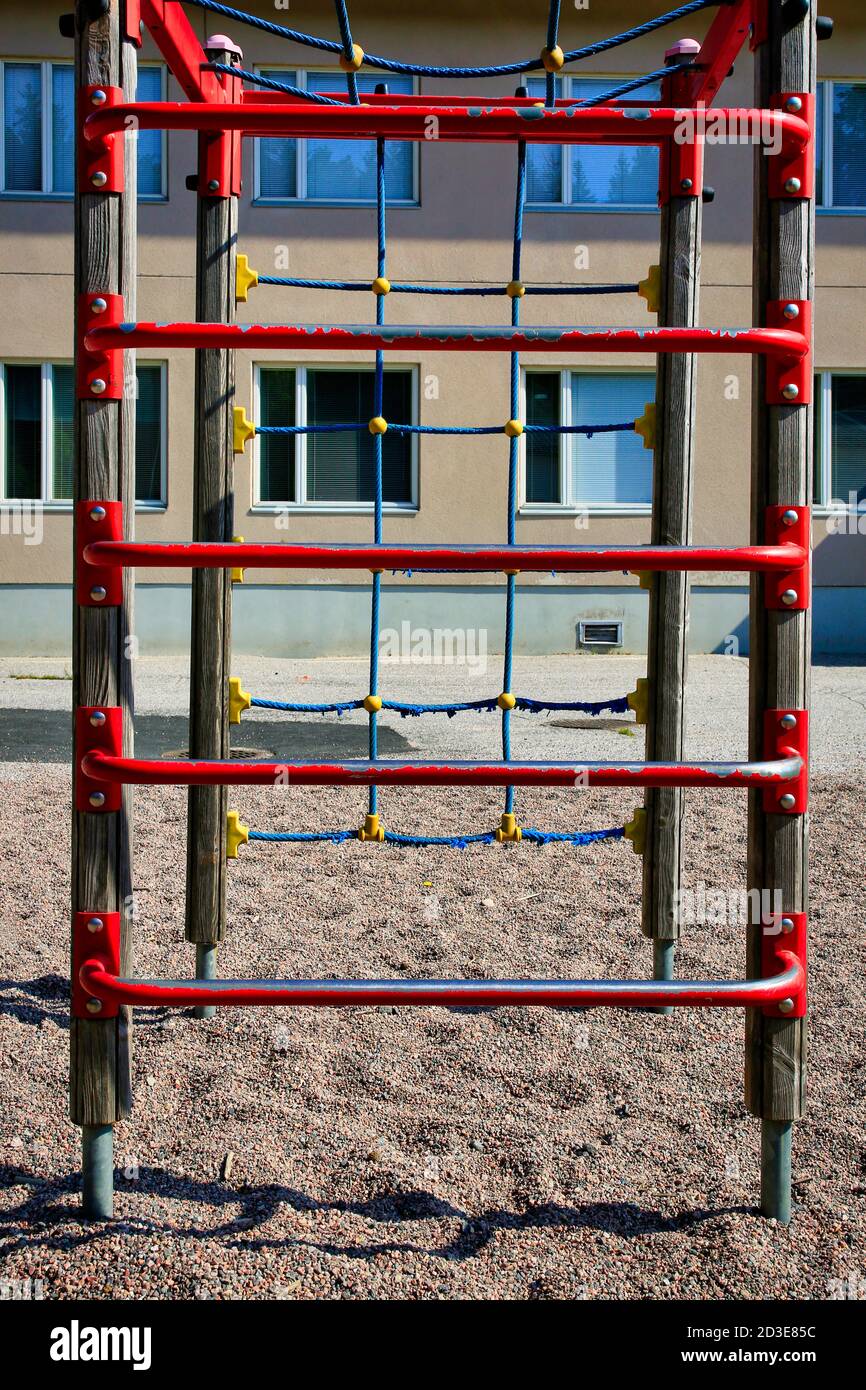 Children climbing on playground structure hi-res stock photography and ...