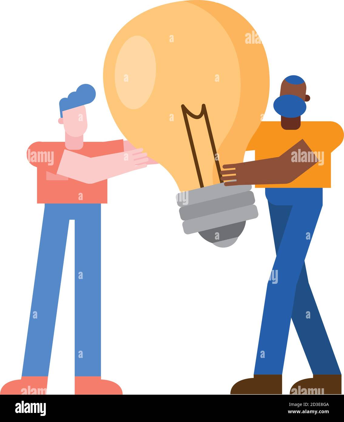 men with light bulb design, Idea creativity genius and imagination ...