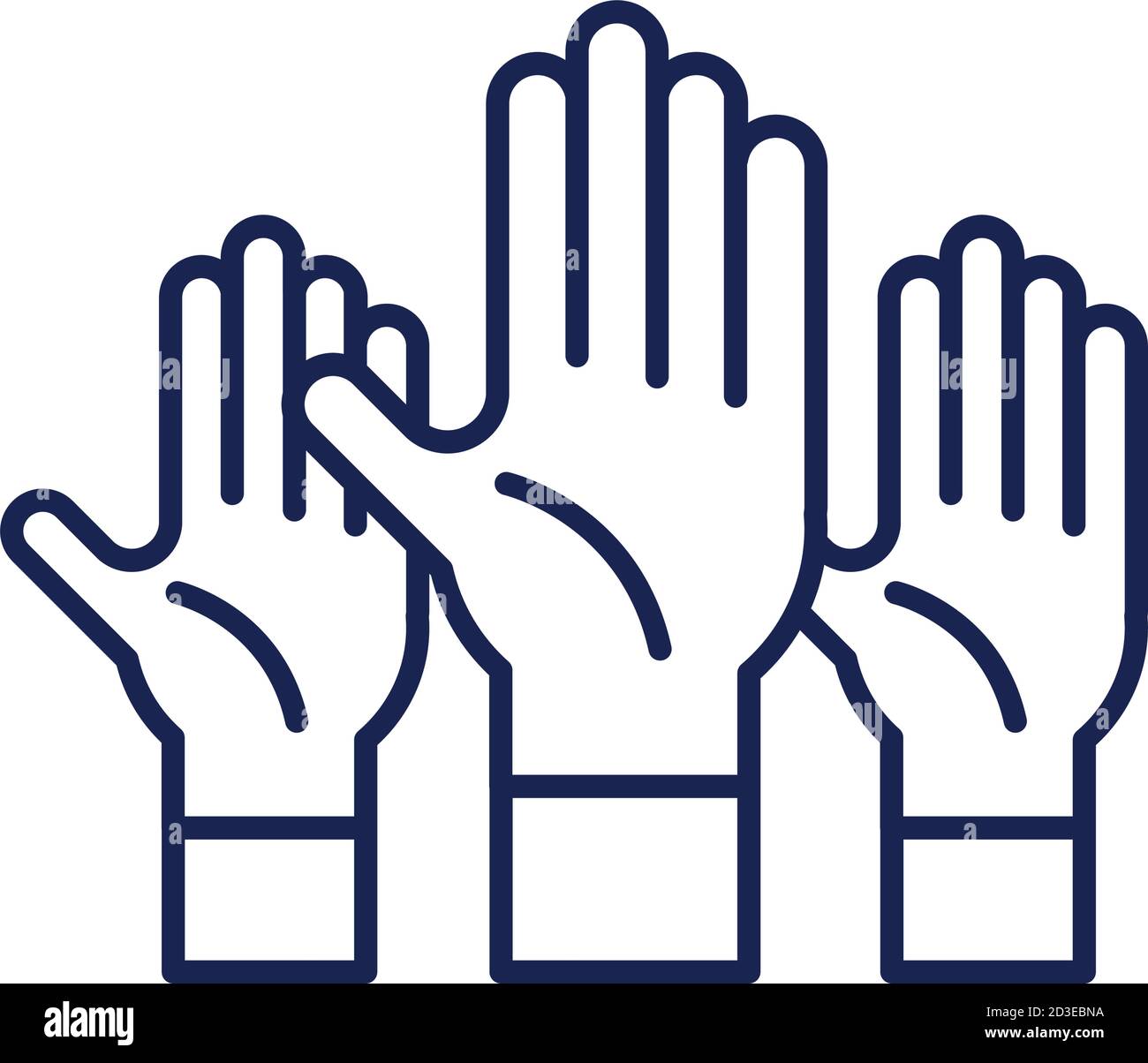 hands up line style icon design of People arm finger person learn ...