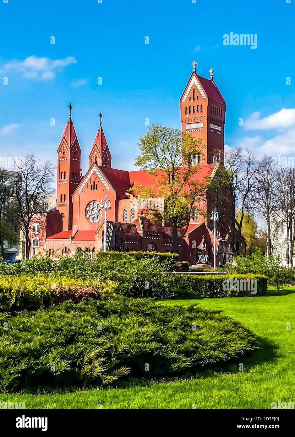 Church of Saints Simon and Helena (Red Church), Minsk, Belarus Stock ...