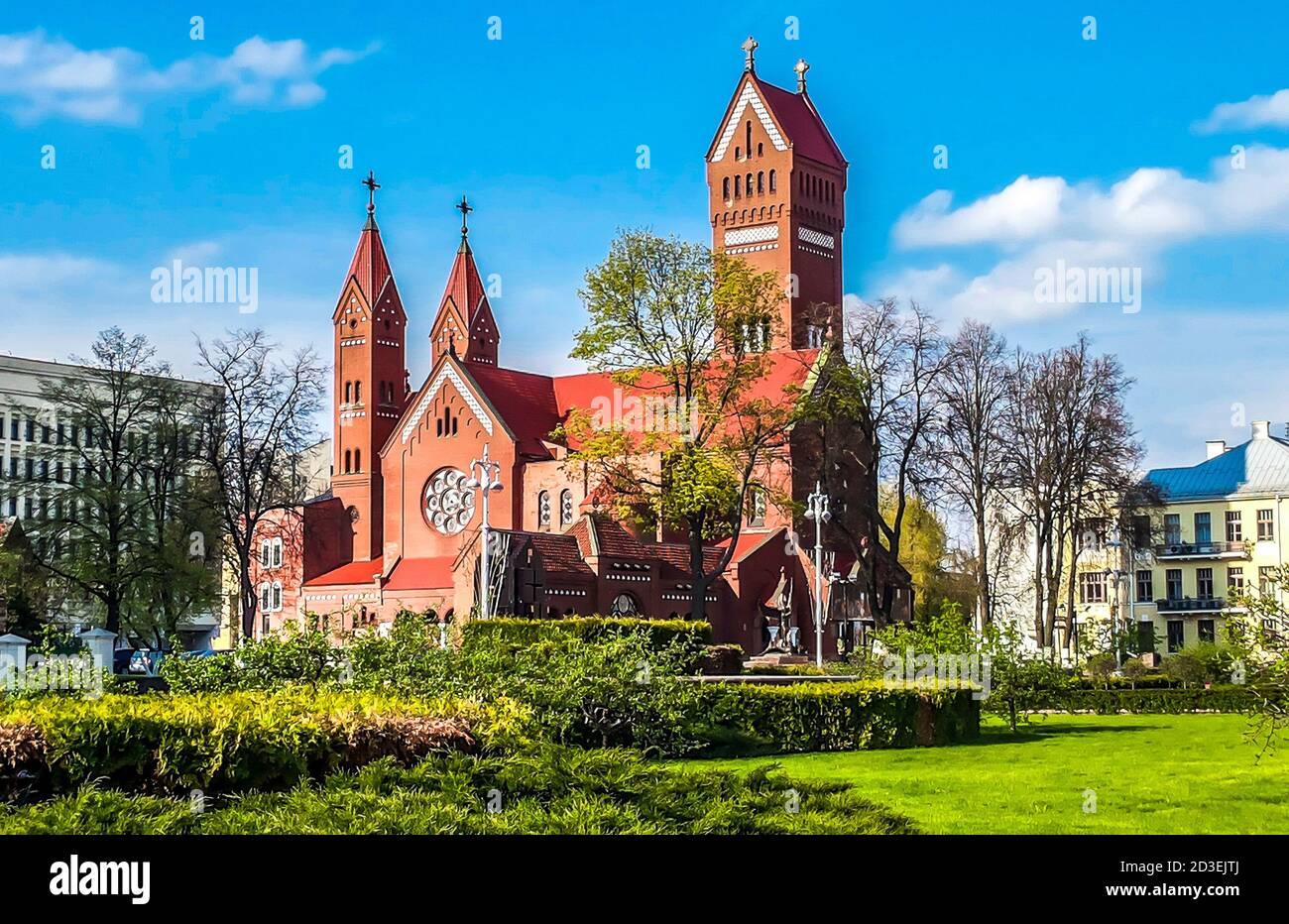 Church of Saints Simon and Helena (Red Church), Minsk, Belarus Stock ...
