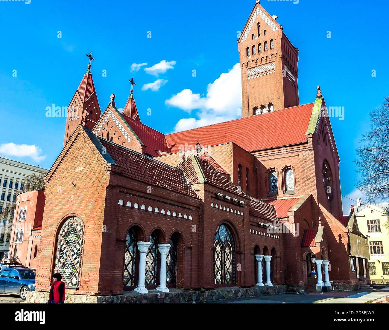 Church of Saints Simon and Helena (Red Church), Minsk, Belarus Stock ...