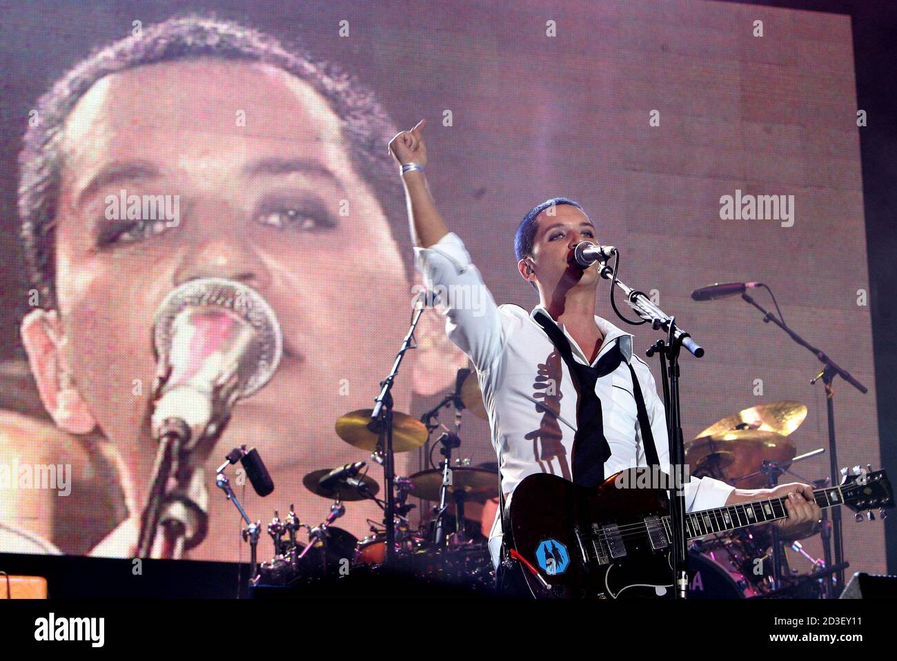 Singer brian molko band placebo hi-res stock photography and images - Alamy