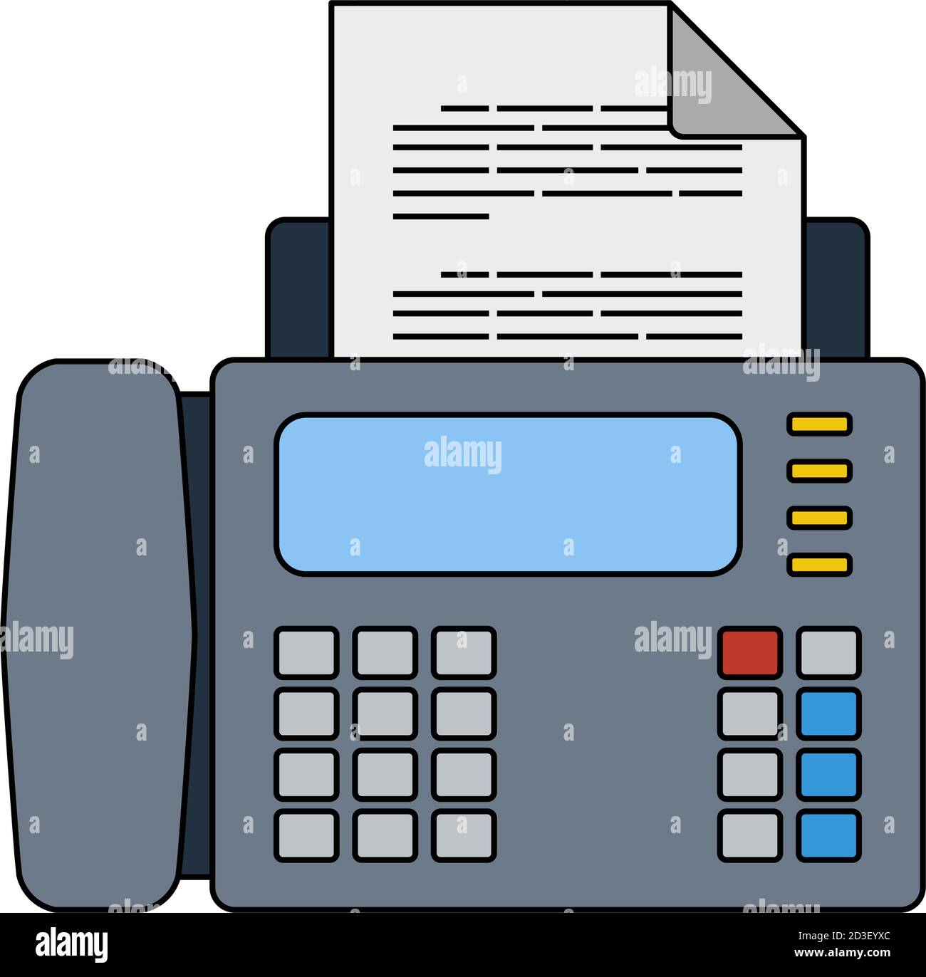 Fax Icon. Editable Outline With Color Fill Design. Vector Illustration ...