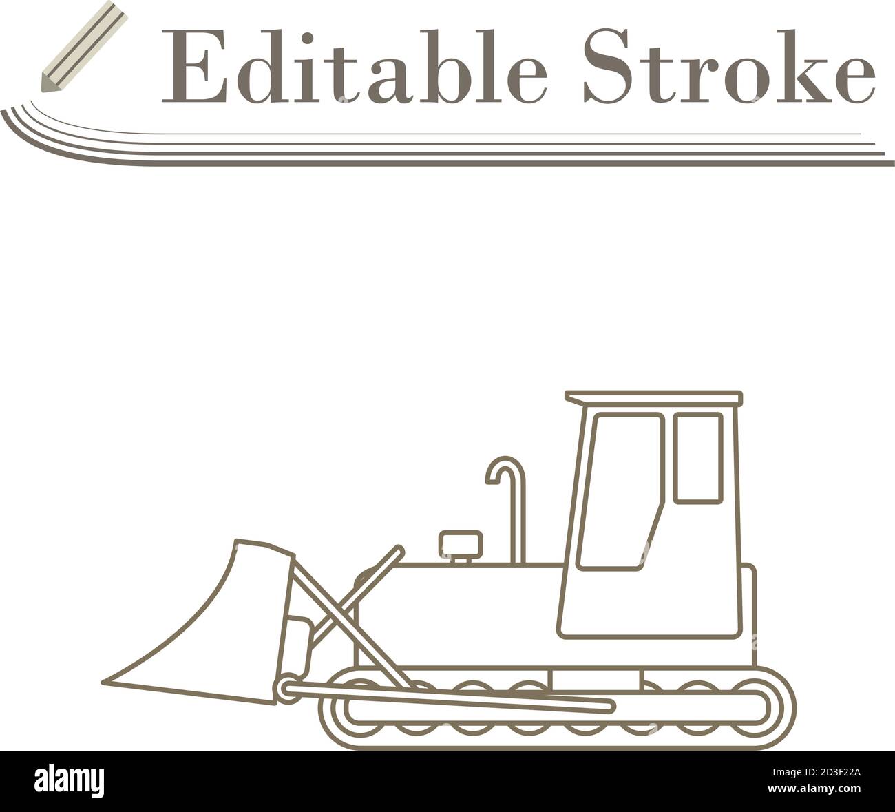 Simple Bulldozer Drawing