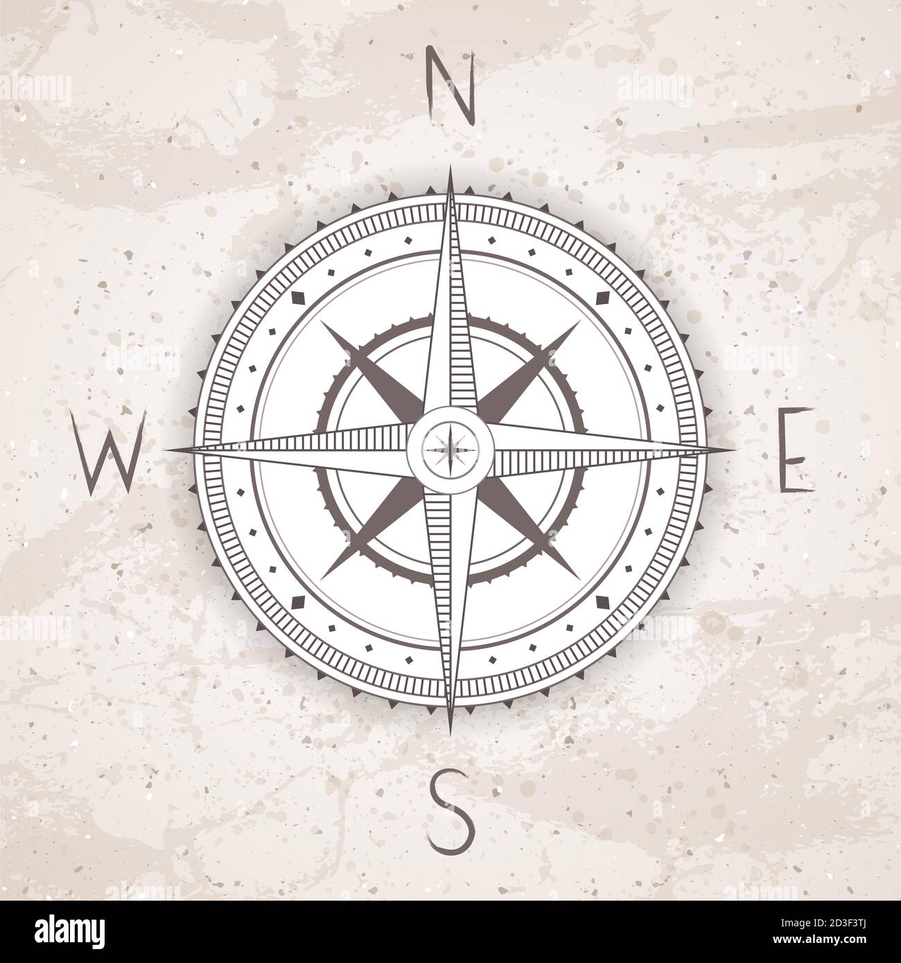 Vintage Compass Rose Fabric