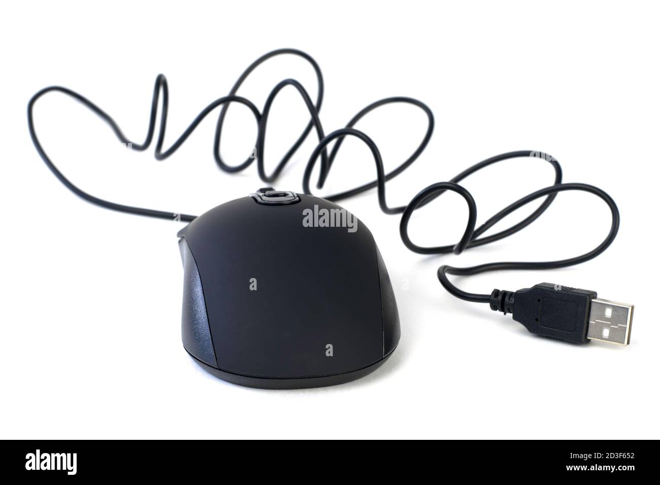 computer mouse with wire isolated on white background Stock Photo - Alamy