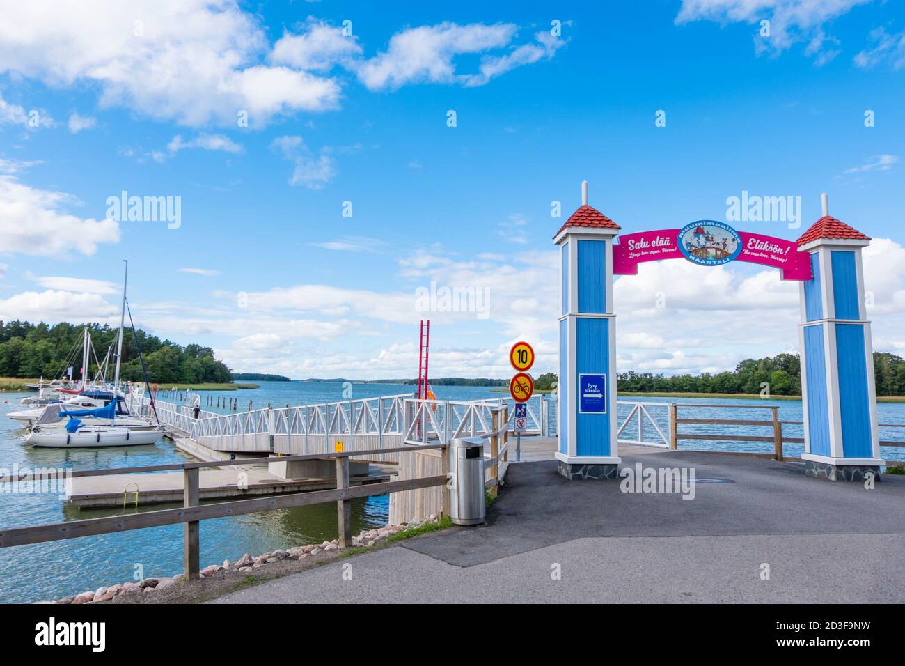 Gate to Muumimaailma, Moomin world, Naantali, Finland Stock Photo - Alamy