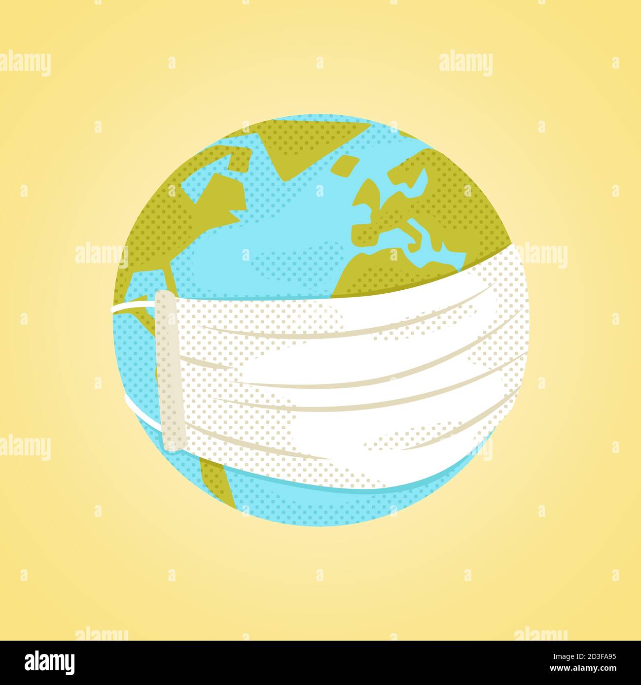 Surgical mask globe Stock Vector Images - Alamy