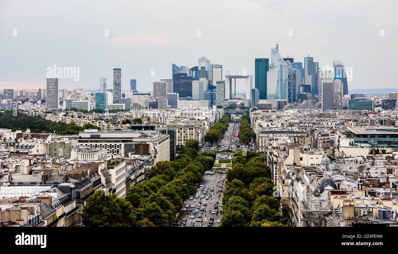Arc de triomphe paris aerial hi-res stock photography and images - Alamy