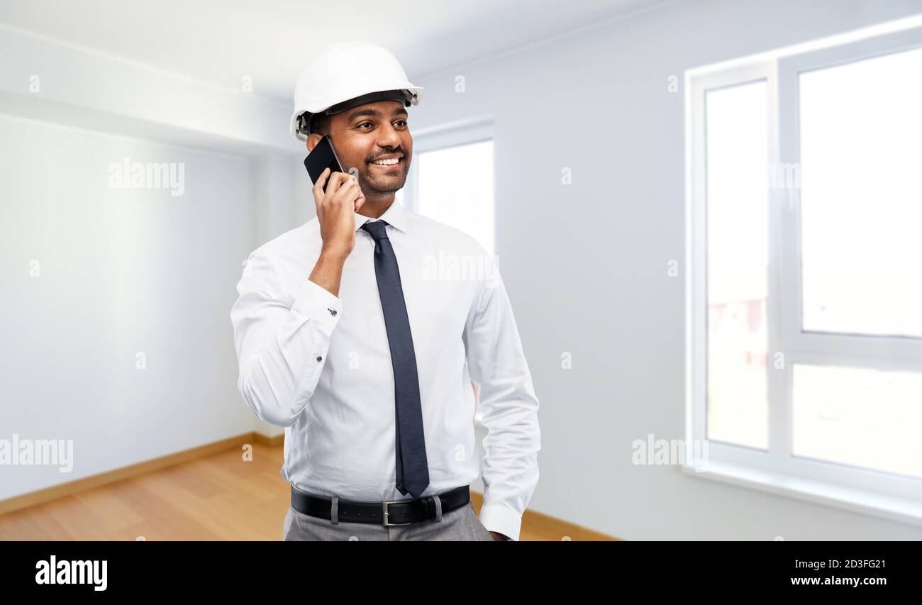 indian male architect calling on smartphone Stock Photo - Alamy