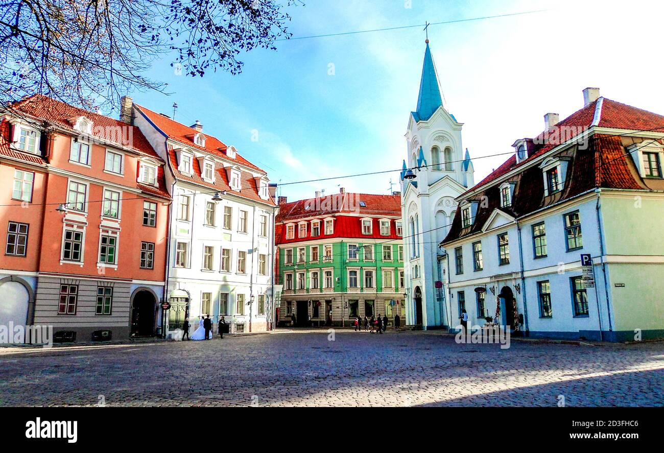 Historical buildings in Riga, Latvia Stock Photo - Alamy