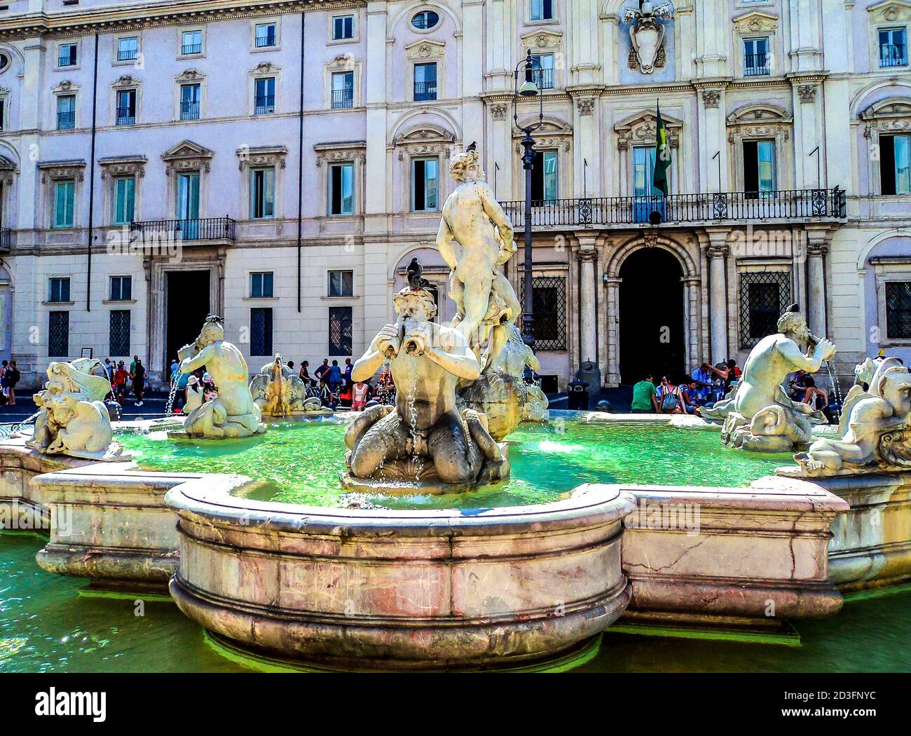 Fontana del Moro (Moor Fountain) in Piazza Navona. Rome, Italy Stock ...