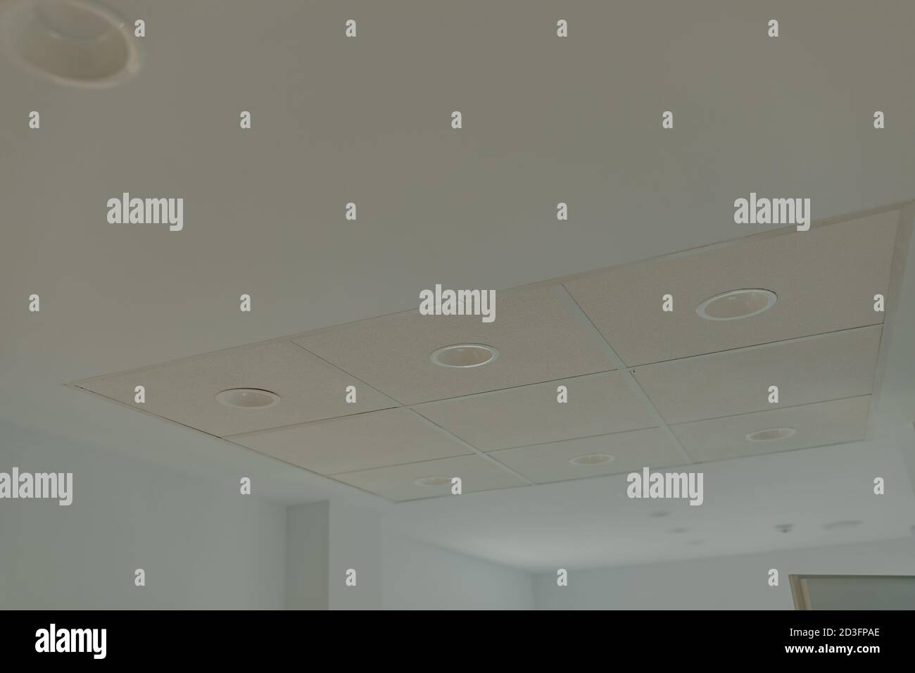 Technical ceiling in an new office building Stock Photo - Alamy