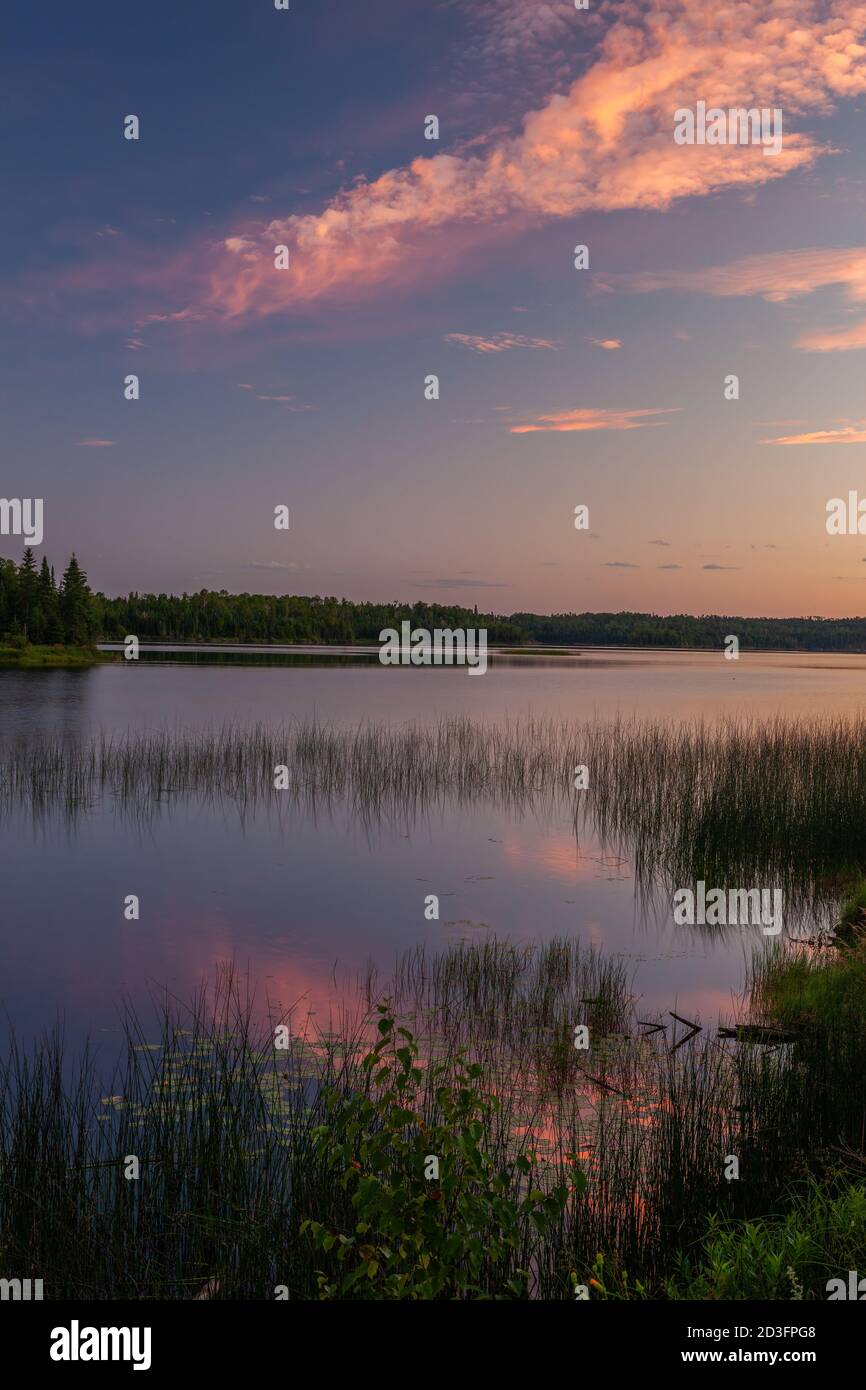 Sunset at Island Lake, Ontario, Canada Stock Photo - Alamy