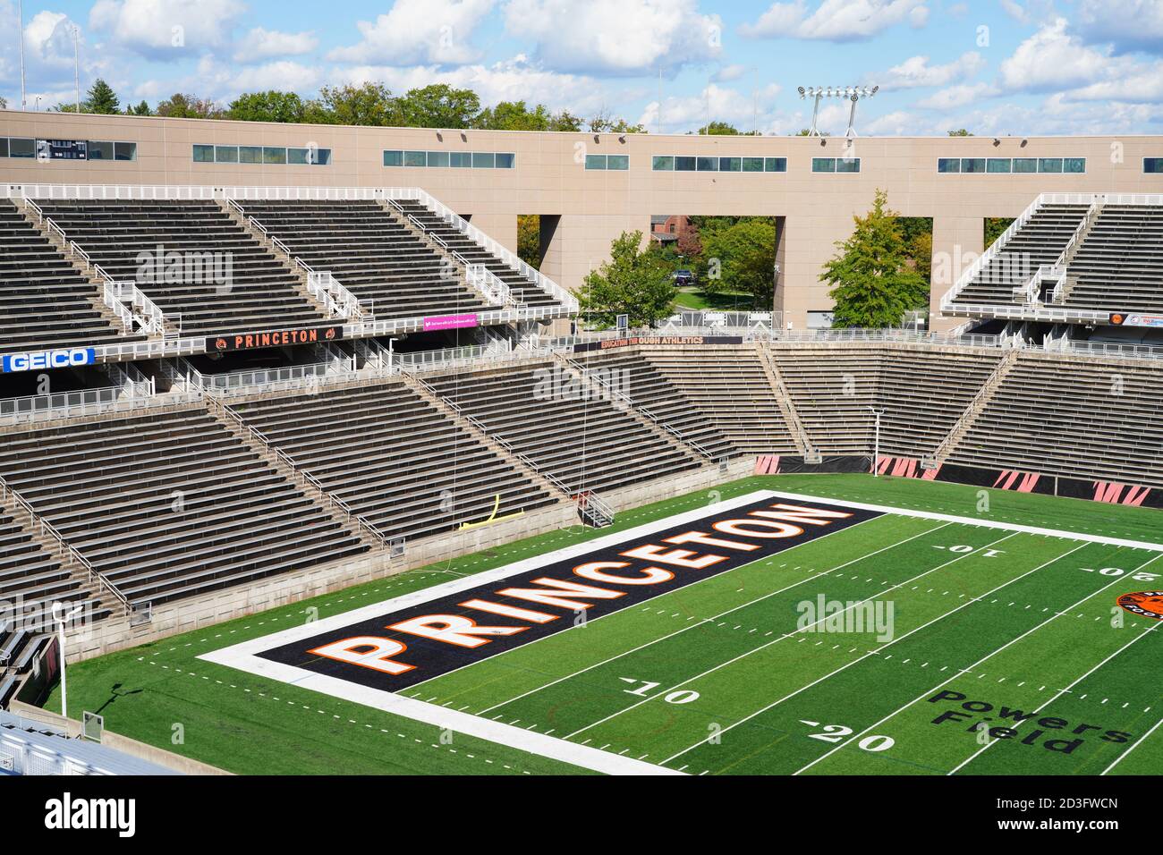PRINCETON, NJ -2 OCT 2020- View of the Powers Field stadium on the ...