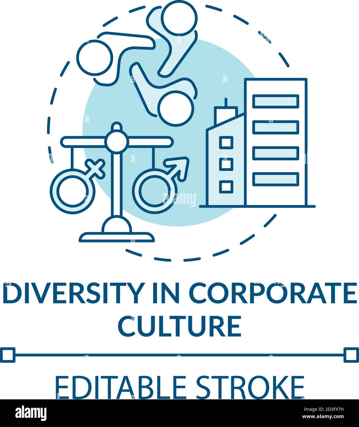 Diversity in corporate culture concept icon Stock Vector Image & Art ...