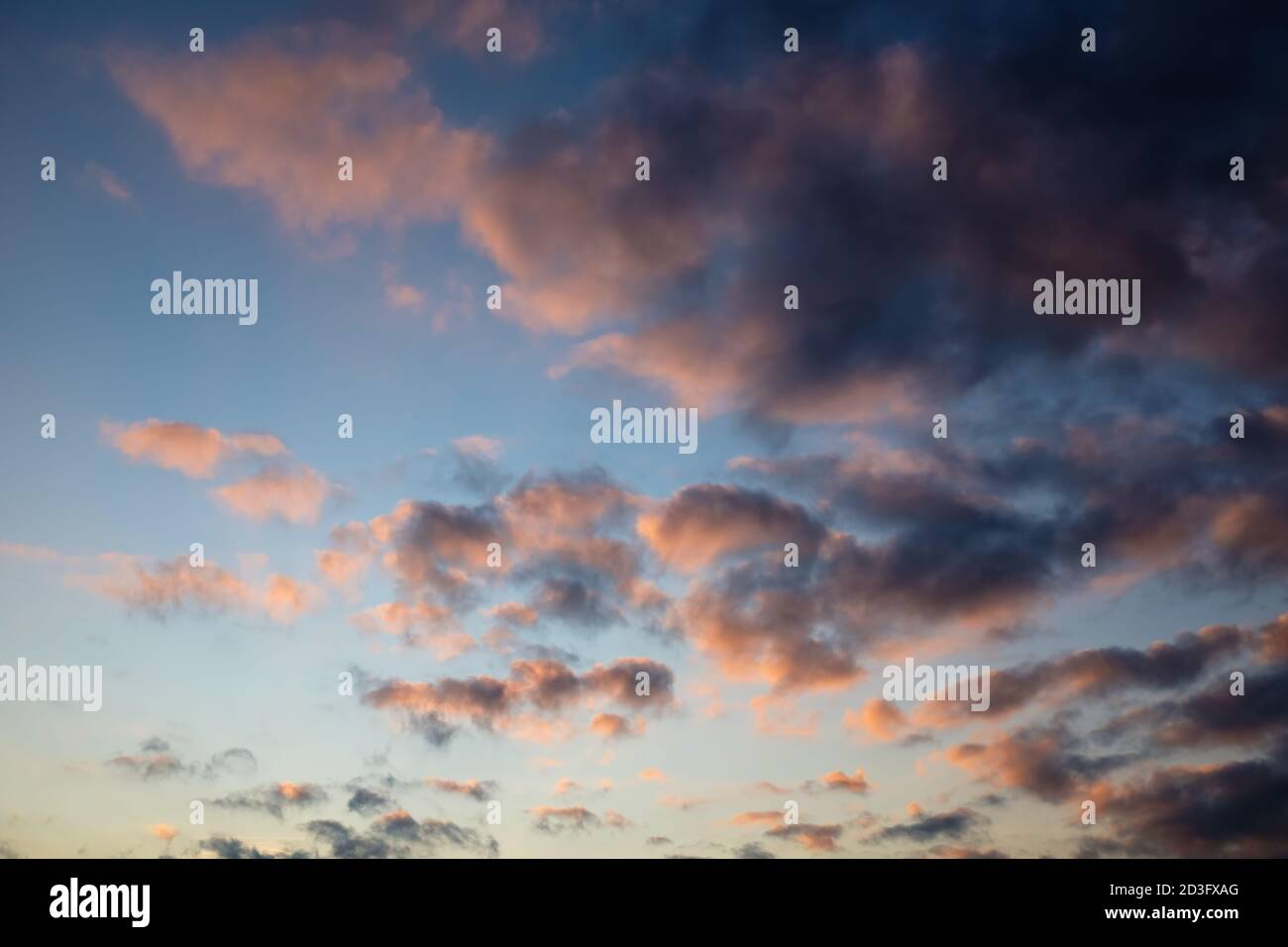 beautiful evening sky at sunset with clouds Stock Photo - Alamy