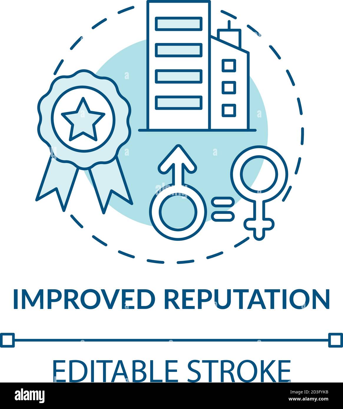 Improved reputation concept icon Stock Vector Image & Art - Alamy