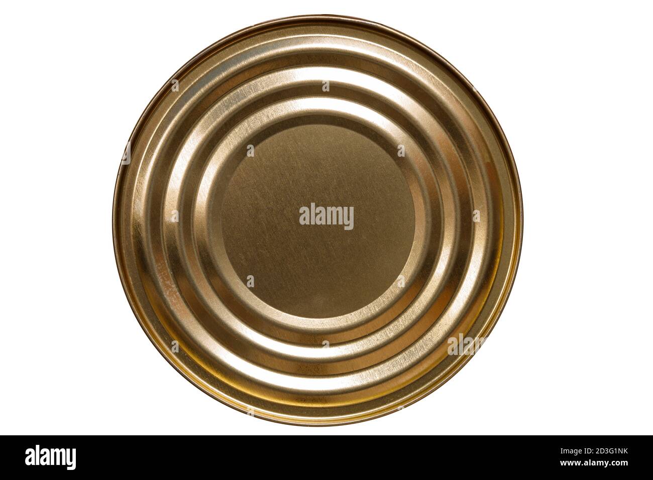 round tin can isolated on white background. view from above Stock Photo ...